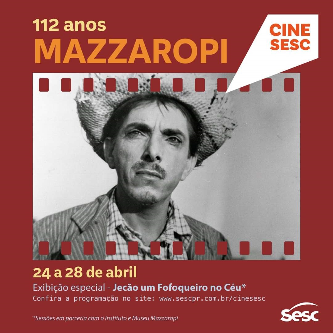 Sesc PR exibe filme de Mazzaropi em 17 unidades como homenagem aos 112 ...